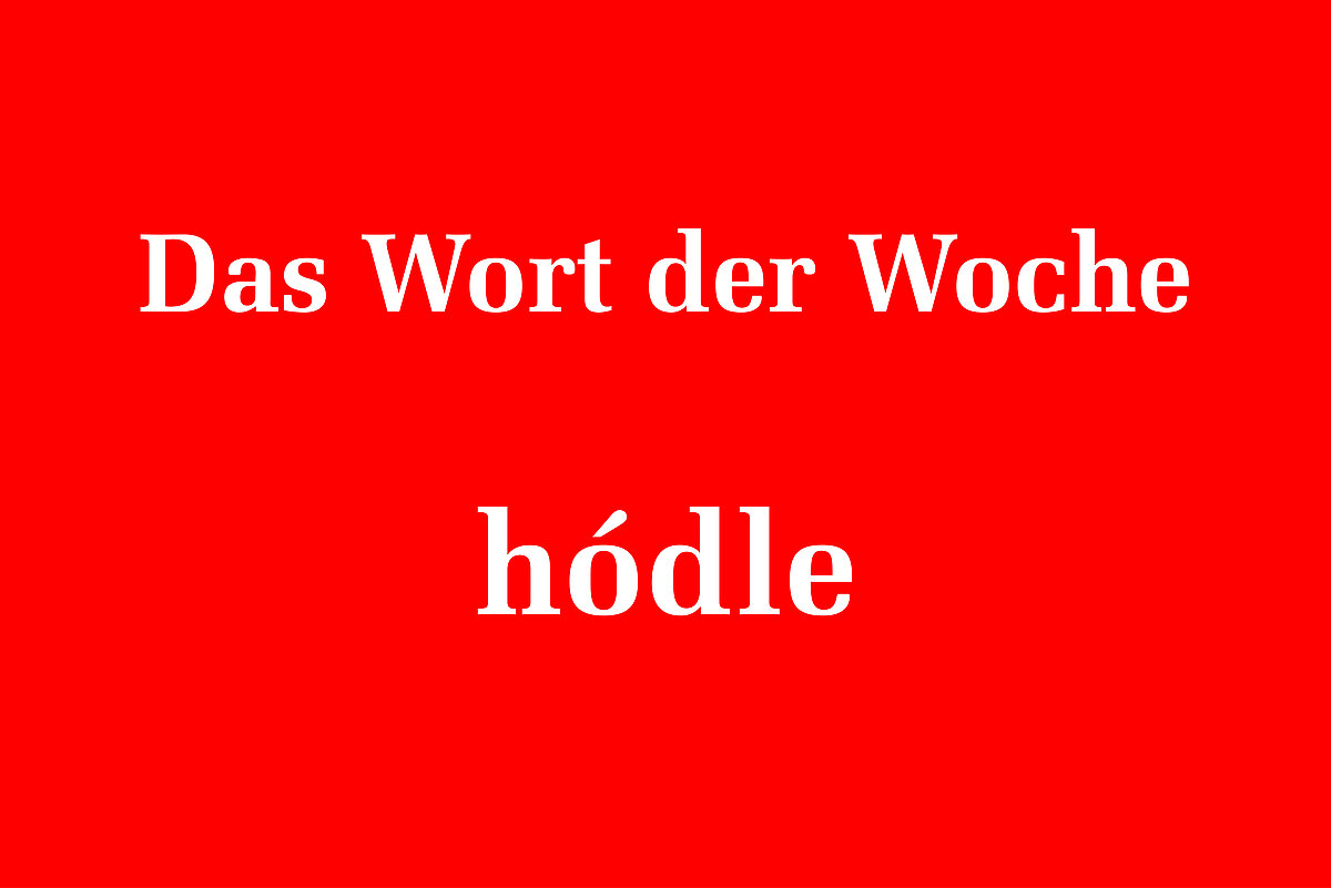 Das Wort der Woche: «hódle»
